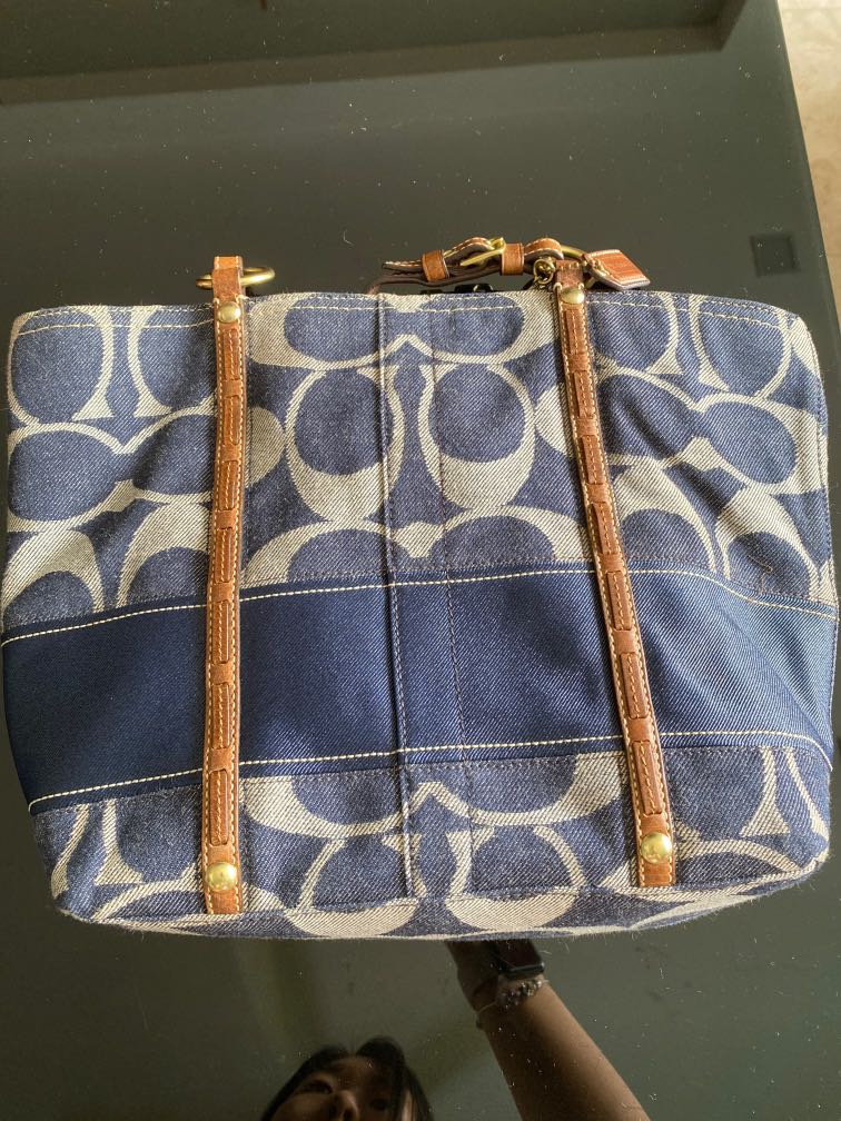 Vintage Denim Coach bag, Women's Fashion, Bags & Wallets, Shoulder Bags ...