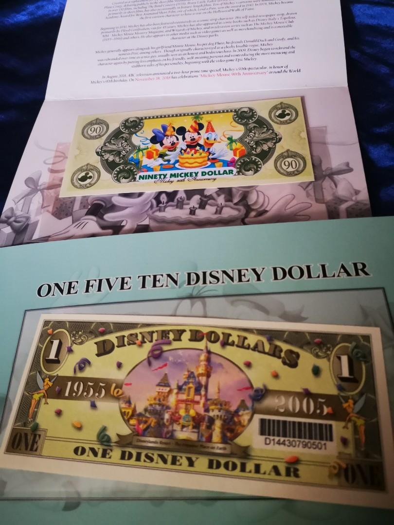 Disney Commemorative Banknote, Hobbies & Toys, Memorabilia ...