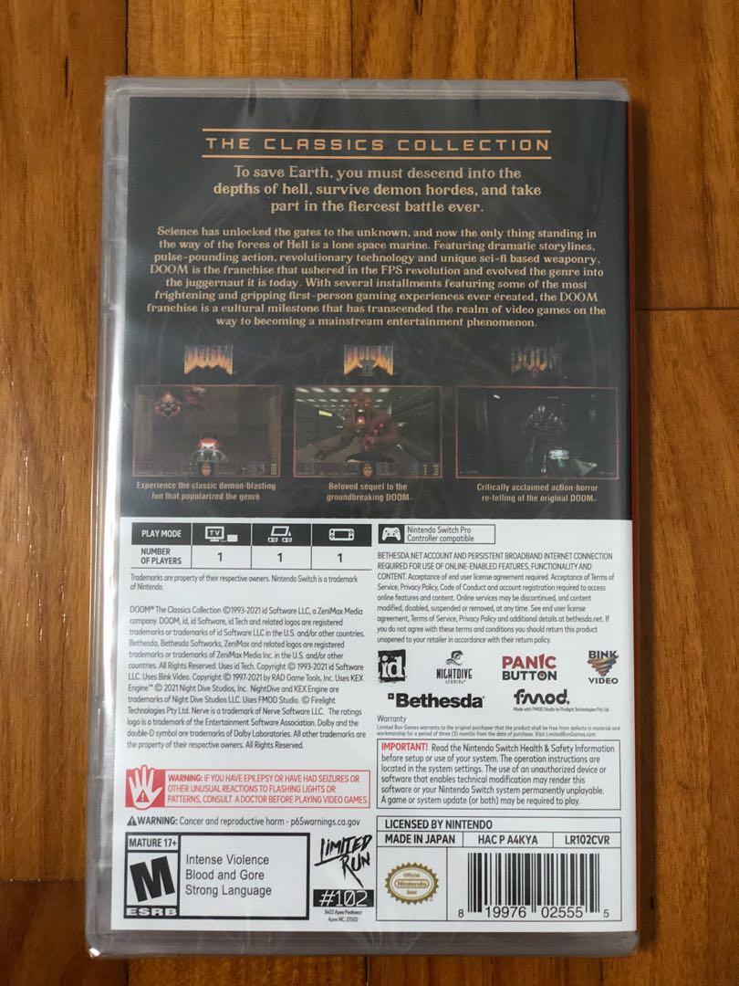 Doom the classics collection (LRG/ limited run games) - switch, Video ...
