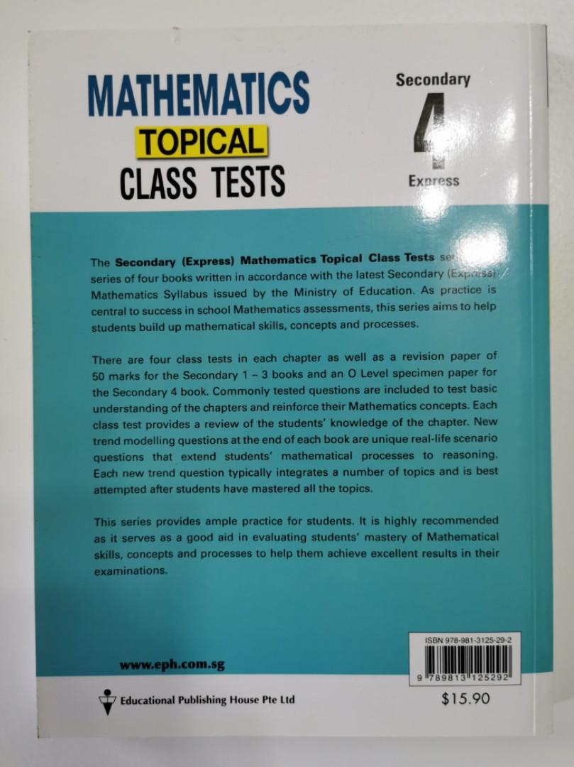 Elementary Mathematics Topical Class Test (O levels), Hobbies & Toys ...