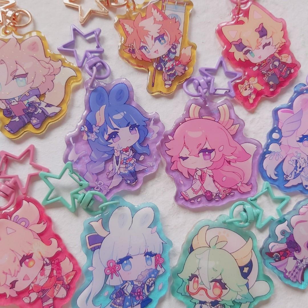 [FAST Split GO/PO] Genshin Impact Charms/Enamel Pins Fanmade Merch, Hobbies & Toys, Memorabilia ...