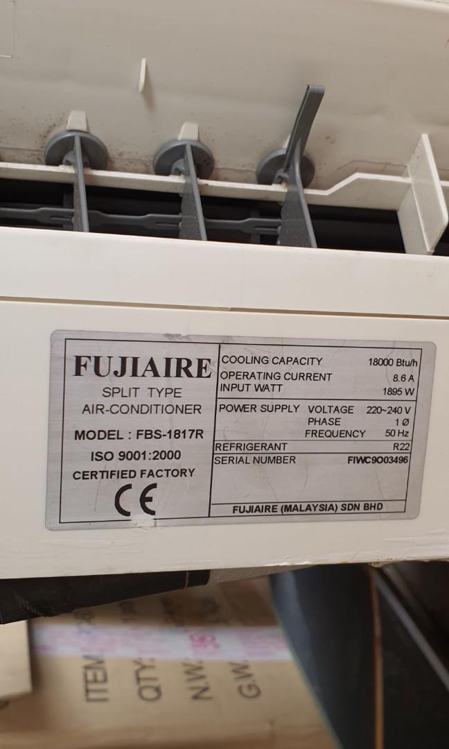 Fujiair 2hp aircon fuji air conditioner aircon, TV & Home Appliances ...