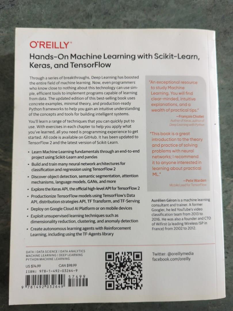 Hands On Machine Learning With Scikit Learn Keras And Tensorflow Hobbies And Toys Books