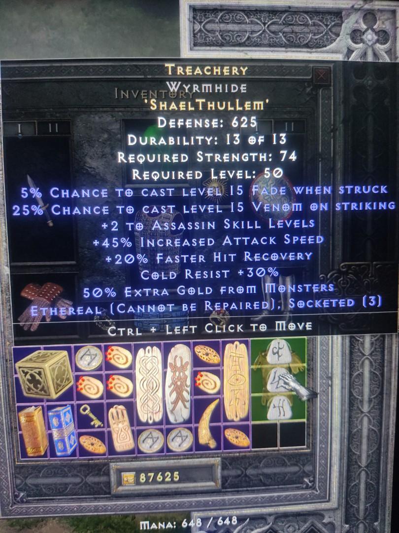 High Def Treachery Armor for D2R., Video Gaming, Gaming Accessories, In ...