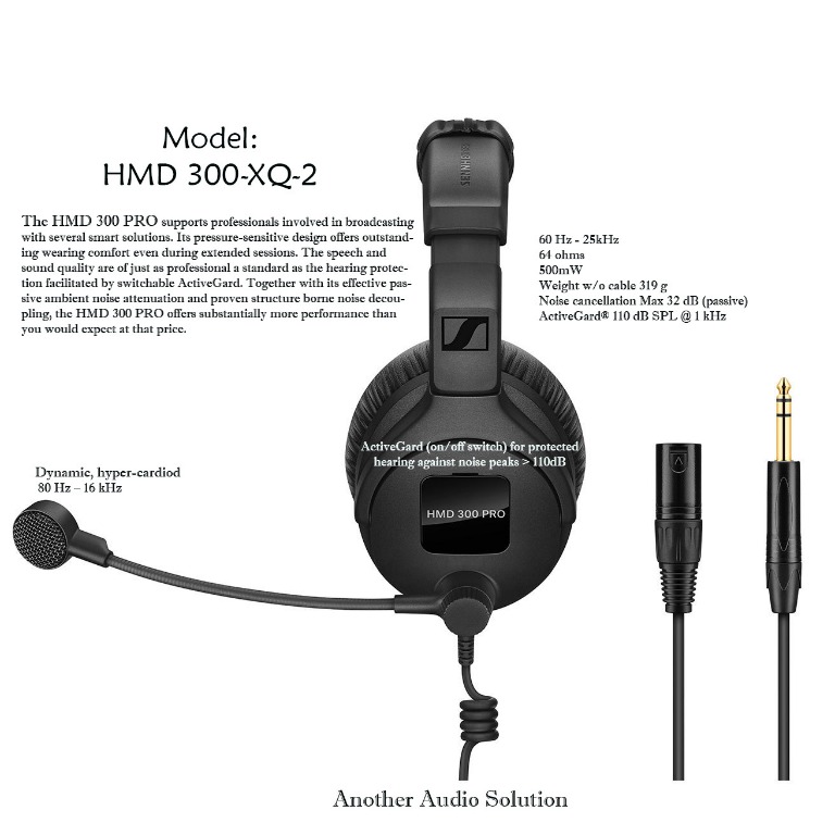 HMD-300-XD-2 HEADSET, Audio, Headphones & Headsets on Carousell