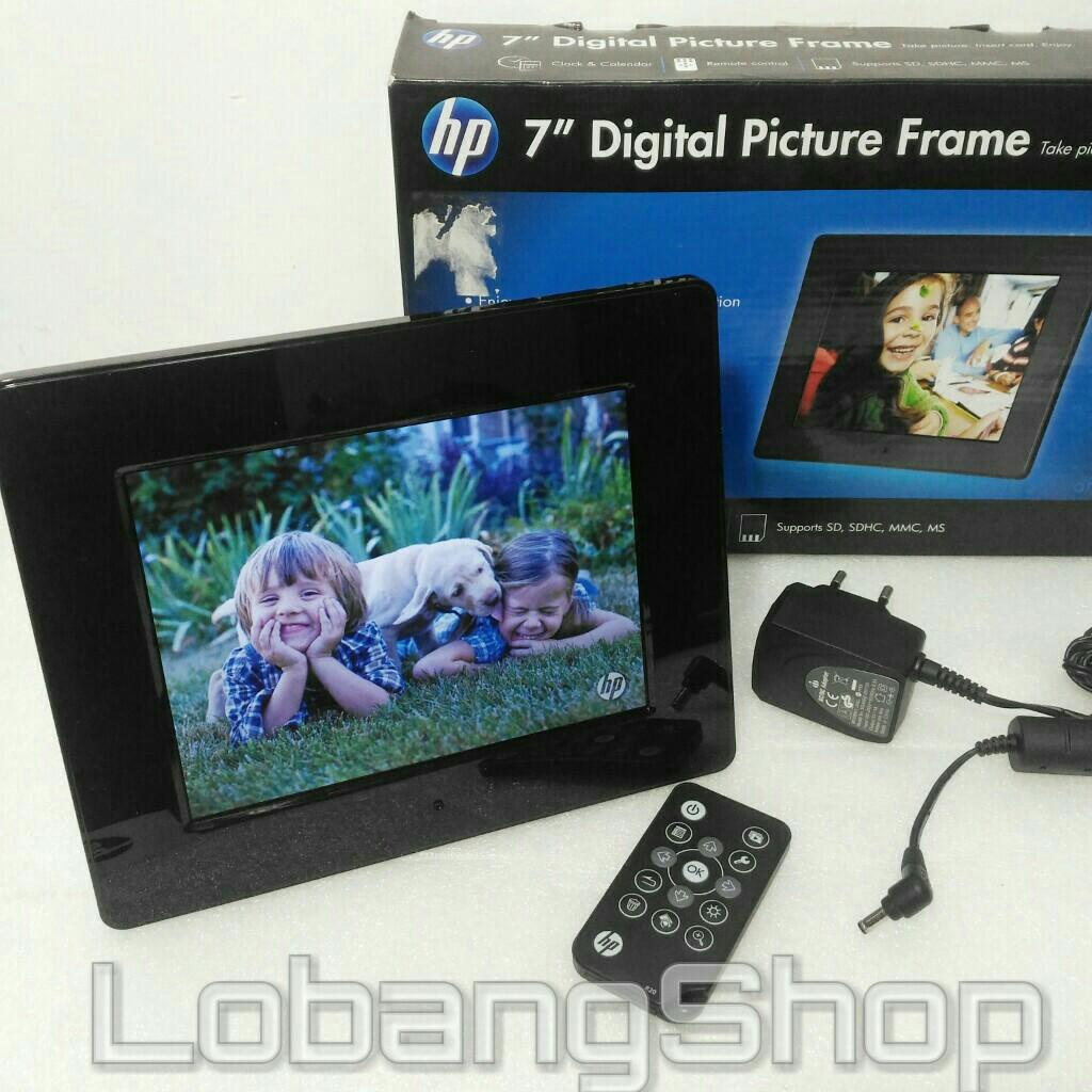 HP df730b Digital Picture Photo Frame with Clock and Calendar Slots for ...