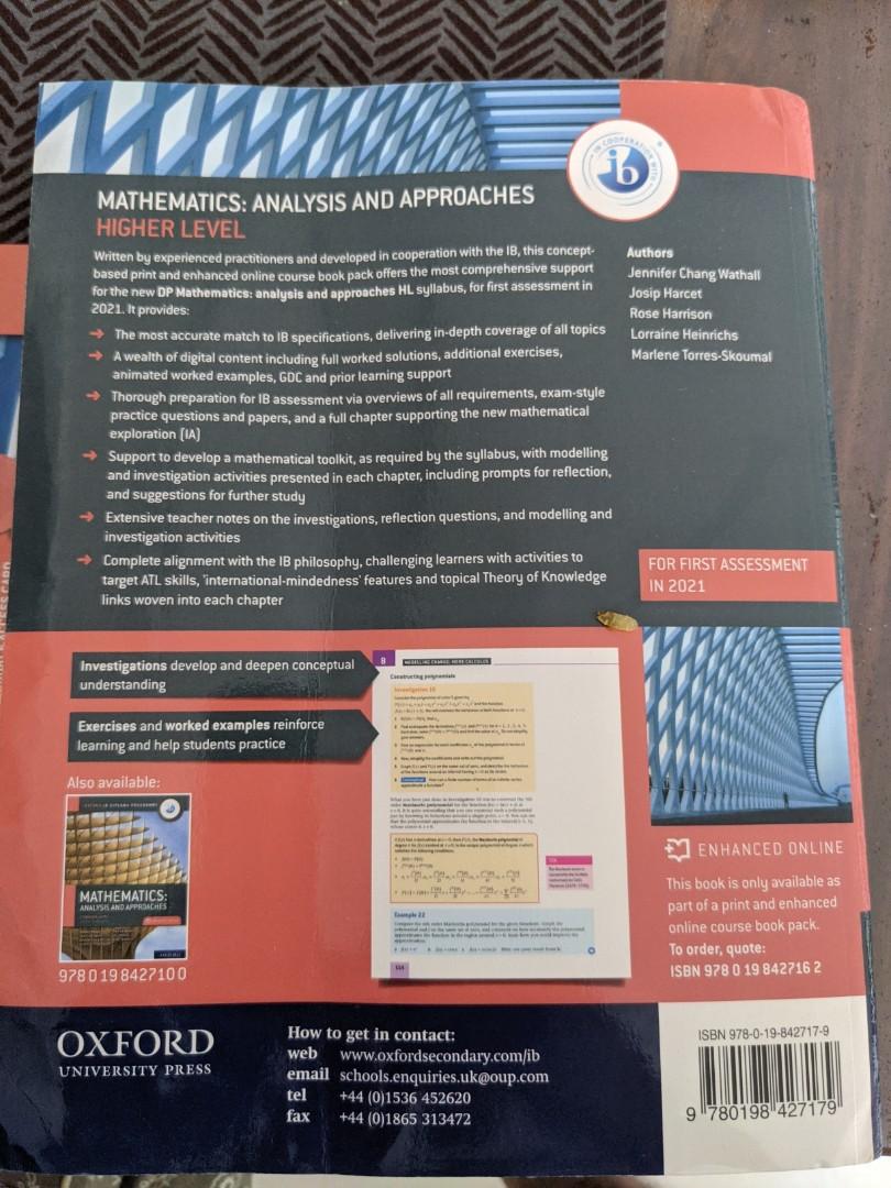 IB mathematics: analysis and approaches HL, Hobbies & Toys, Books ...