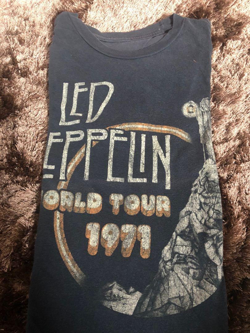 Led Zeppelin World Tour 1971, Men's Fashion, Tops & Sets, Tshirts ...