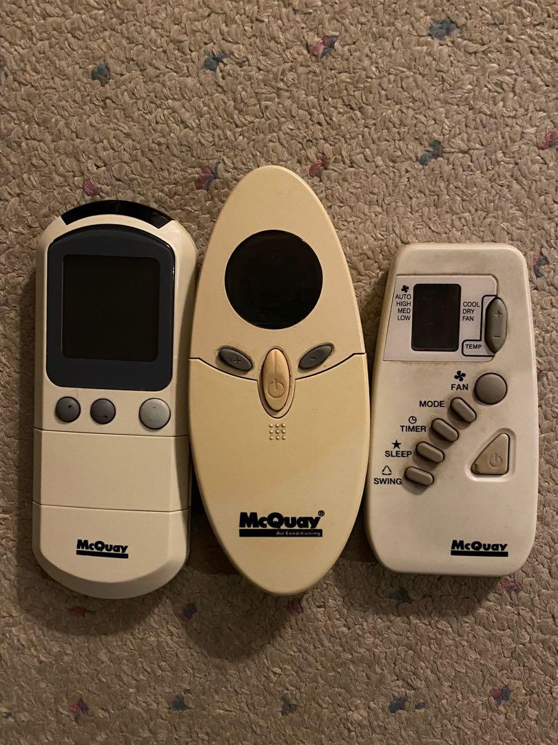 MCQUAY GENUINE ORIGINAL AIRCON REMOTE CONTROL, TV & Home Appliances ...