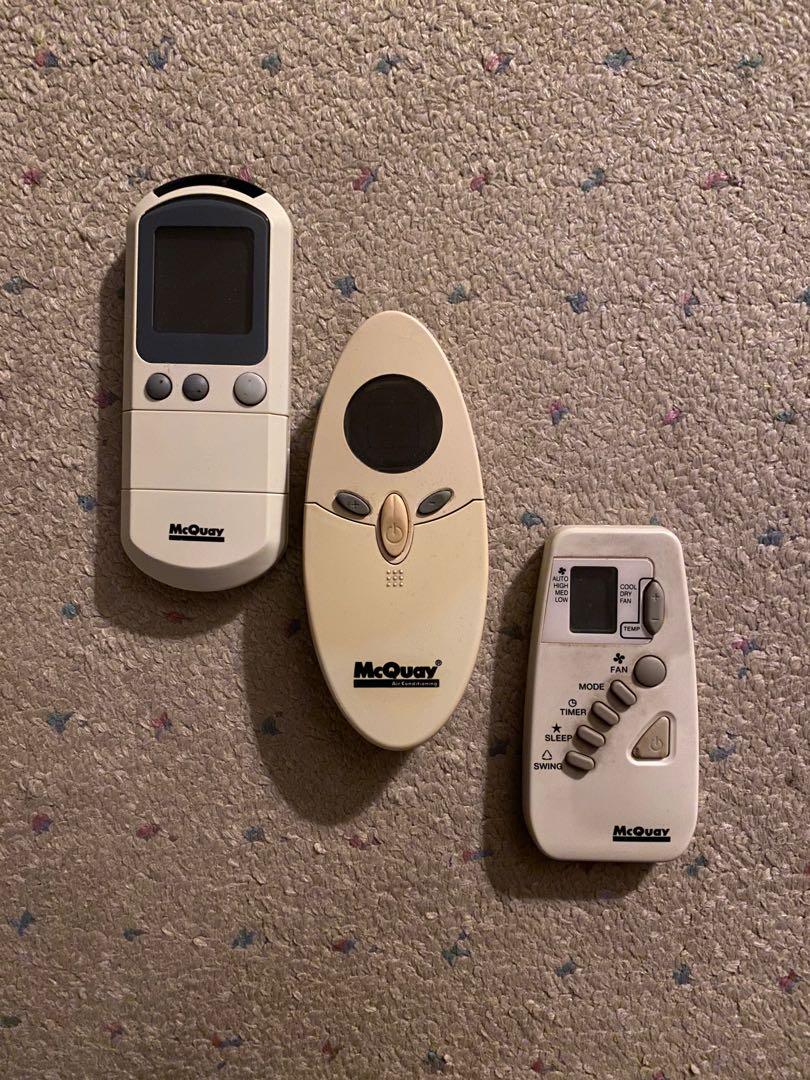 MCQUAY GENUINE ORIGINAL AIRCON REMOTE CONTROL, TV & Home Appliances ...