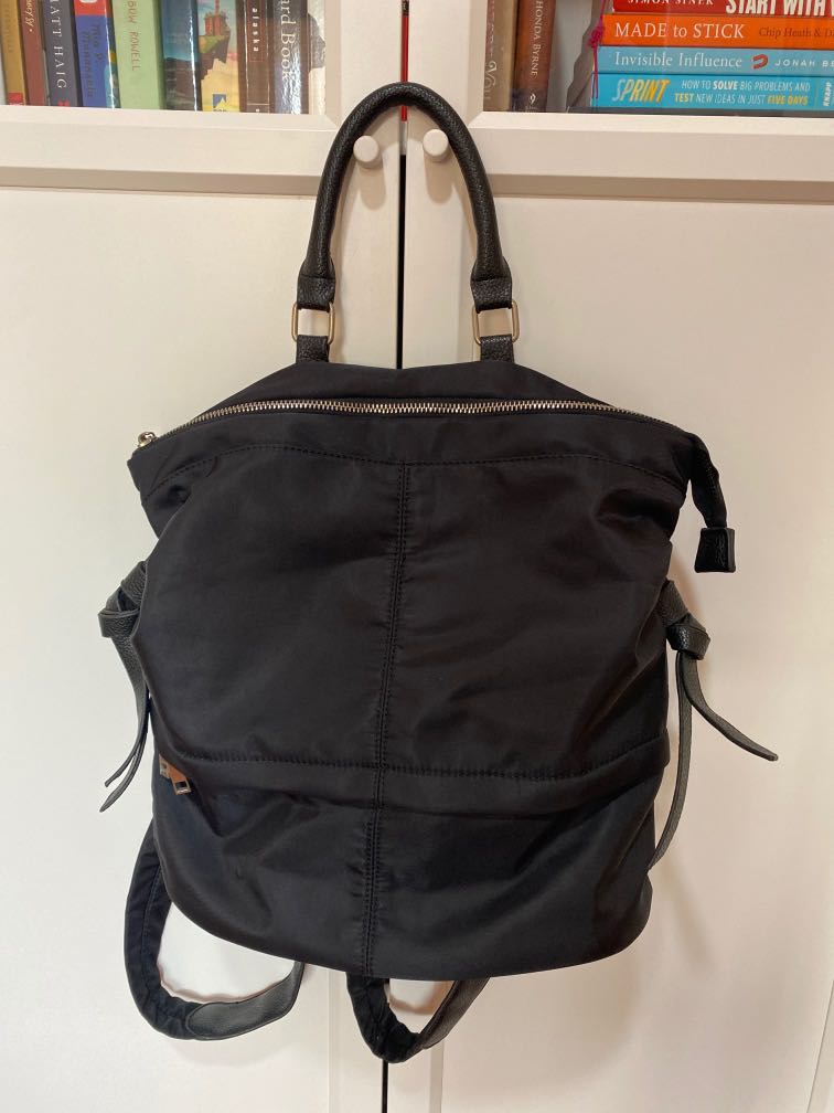 Miniso Black Backpack, Women's Fashion, Bags & Wallets, Backpacks on ...