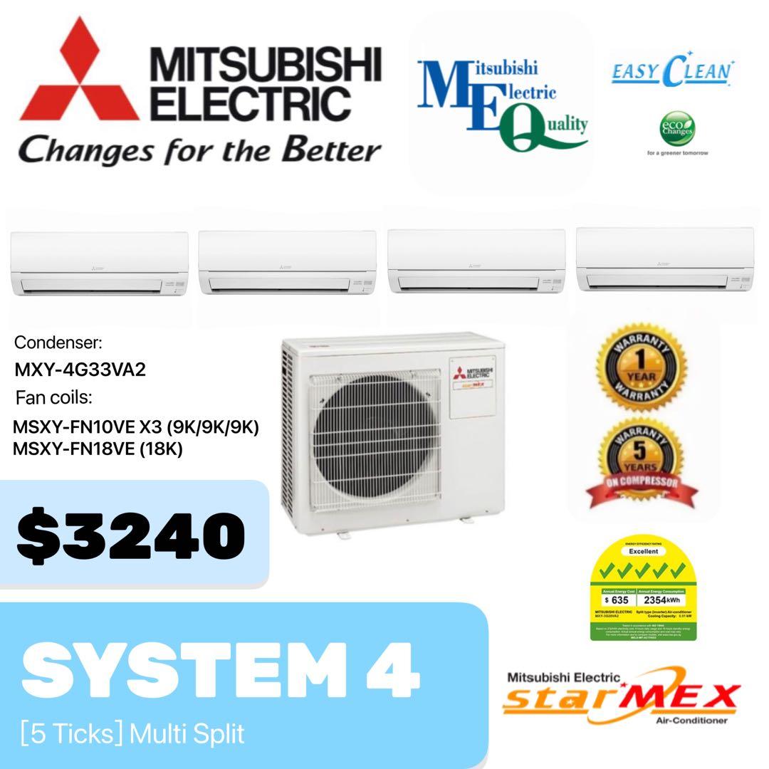 Mitsubishi starmax System 4, TV & Home Appliances, Air Conditioners ...