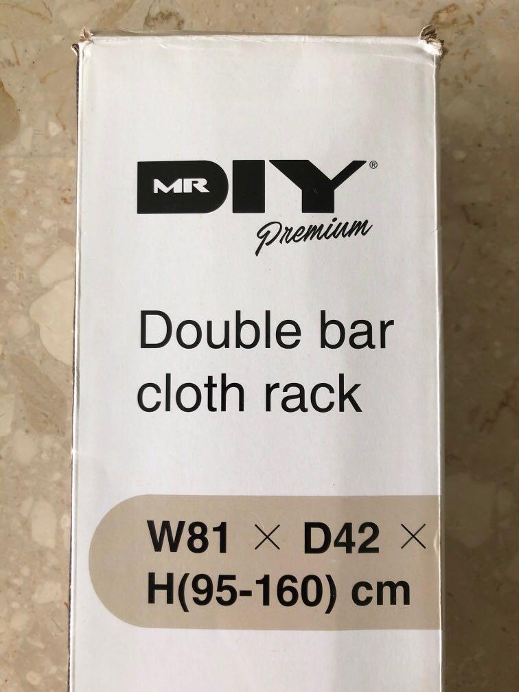 Mr DIY Double Bar Cloth Rack, Furniture & Home Living, Bathroom ...