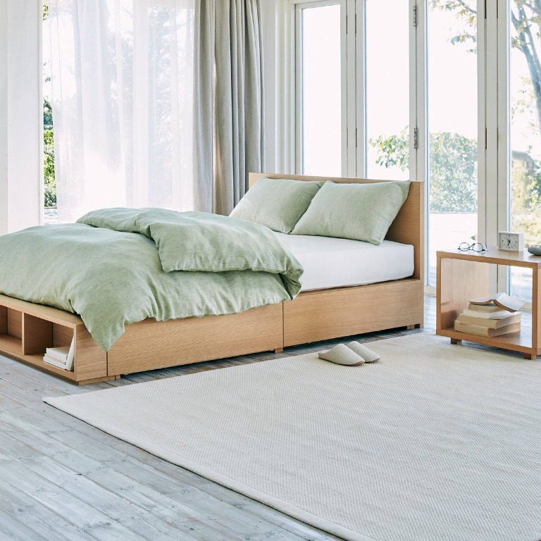 Muji Platform Storage Bed (Queen), Furniture & Home Living, Furniture ...