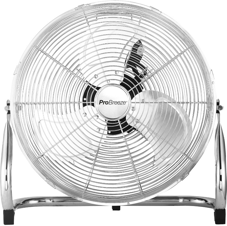 Pro Breeze 20" Chrome Gym Floor Fan with 3 Speeds and Adjustable Fan ...