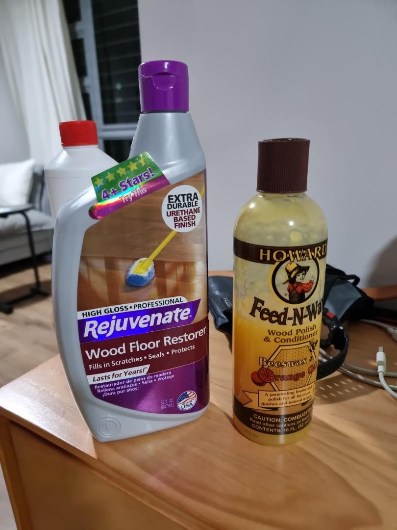 Rejuvenate Wood Floor Restorer & Howard Wood Polish, Furniture & Home ...