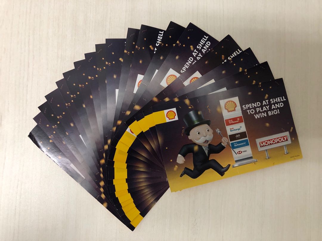 Shell Monopoly Game Cards (SEALED), Tickets & Vouchers, Vouchers on ...