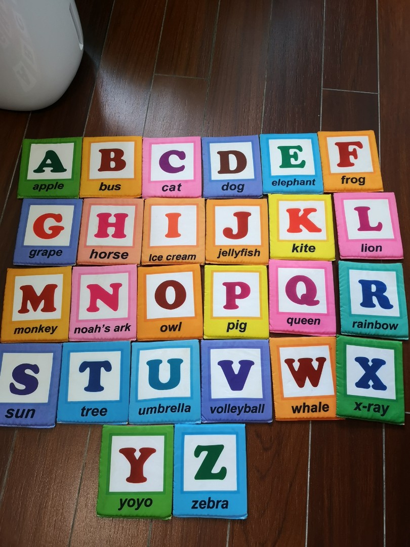 Soft alphabet cards, Babies & Kids, Infant Playtime on Carousell