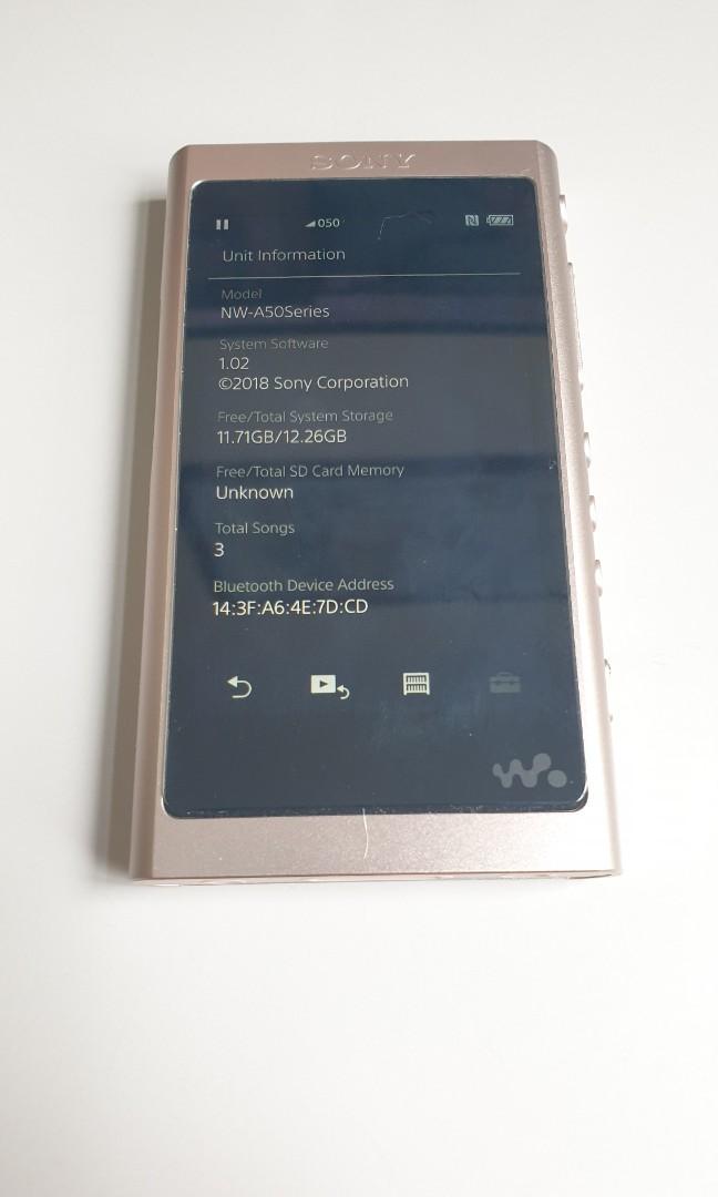 Sony NW-A55 Walkman Music Player, Audio, Portable Music Players on ...