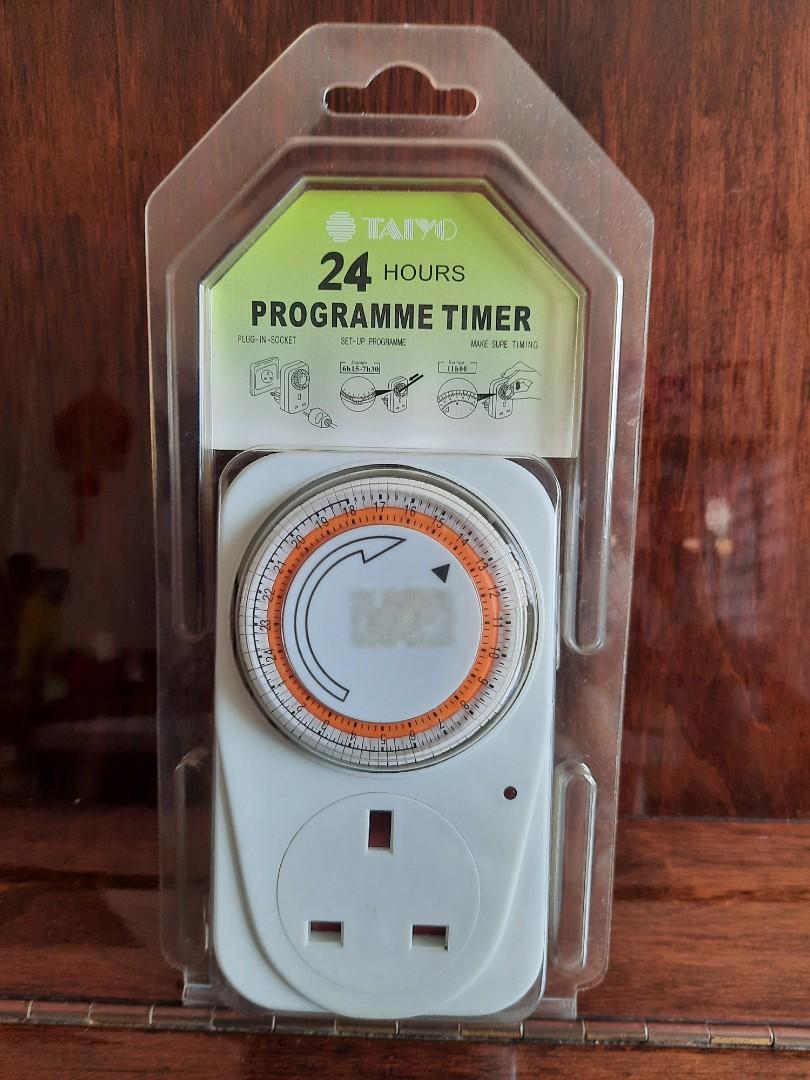 TAIYO 24 hours Programmable Mechanical Timer Plug Switch, TV & Home Appliances, Electrical ...