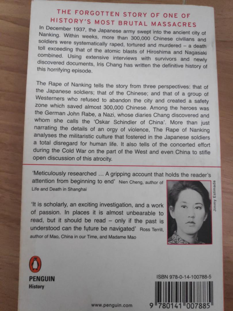 The rape of Nanking, Hobbies & Toys, Books & Magazines, Fiction & Non ...