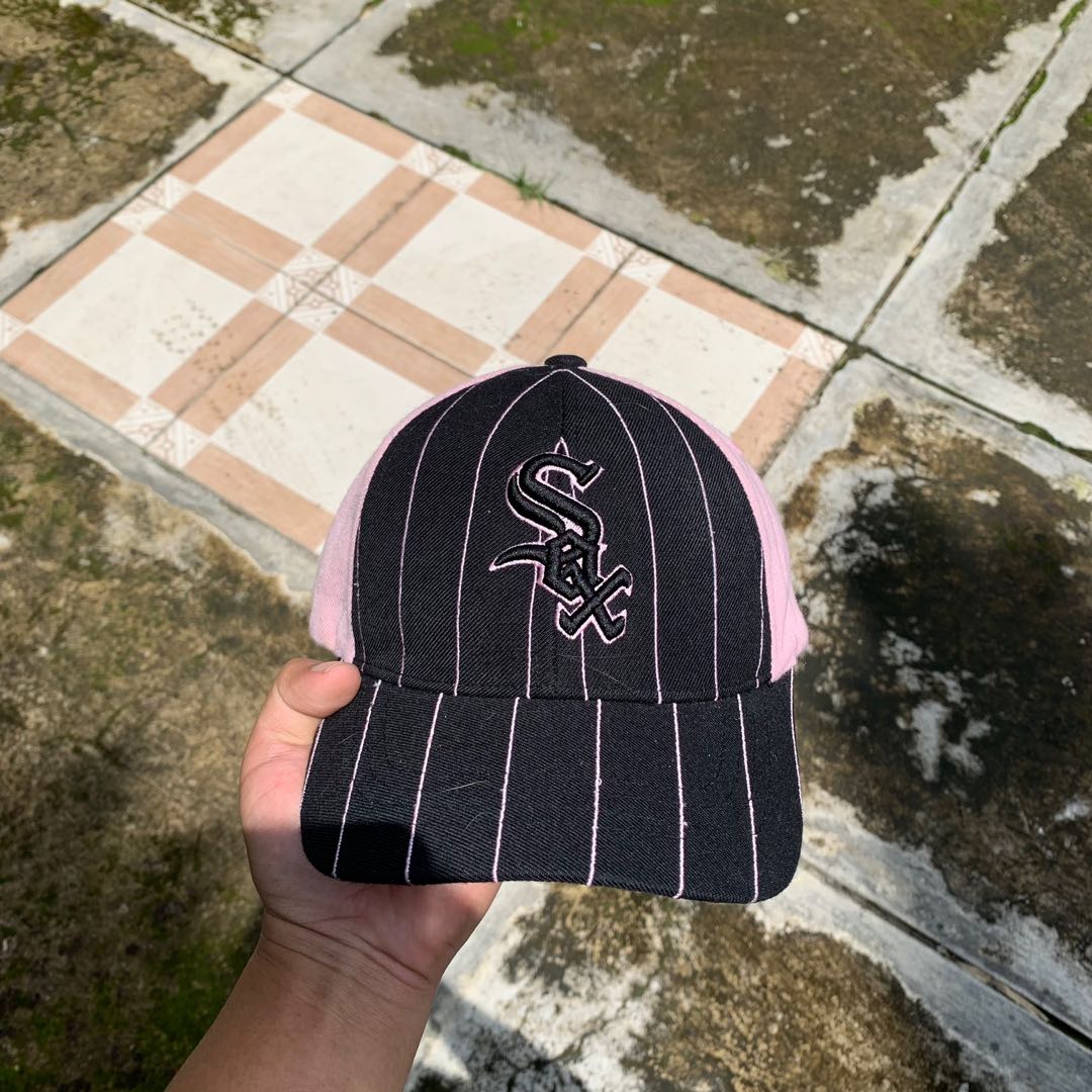 Topi MLB Chicago White Sox Black Pink, Fesyen Pria, Aksesoris, Topi di ...