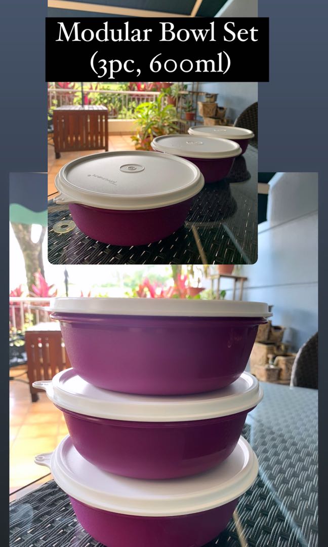 Tupperware Modular Bowl Set, Furniture & Home Living, Kitchenware ...