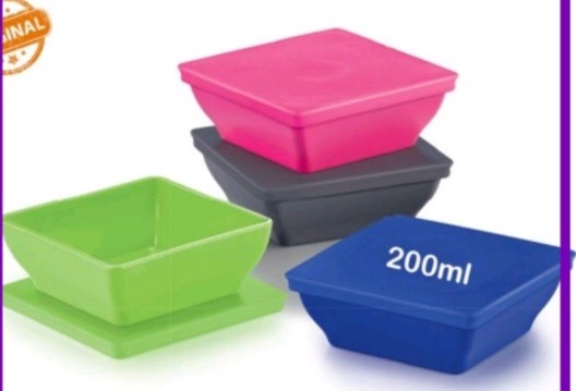 Tupperware Zen Square Small 200ml (4), Furniture & Home Living ...