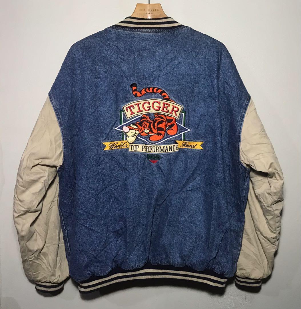 VINTAGE TIGGER DENIM VARSITY JACKET!!!, Men's Fashion, Coats, Jackets ...