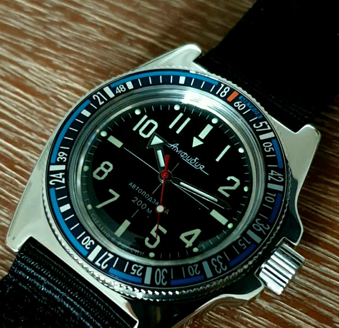 Vostok Amphibia Automatic Aviator dial. Bezel mods - add 35/-, Men's ...