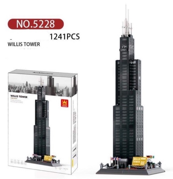 Wange Lego Architecture Chicago Willis Sears Tower City Building House ...