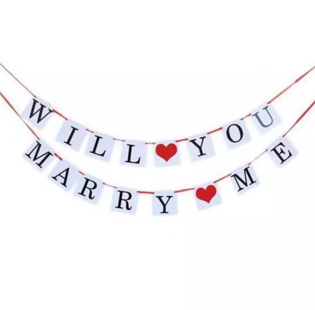 Wedding Proposal Banner, Hobbies & Toys, Stationery & Craft, Occasions ...