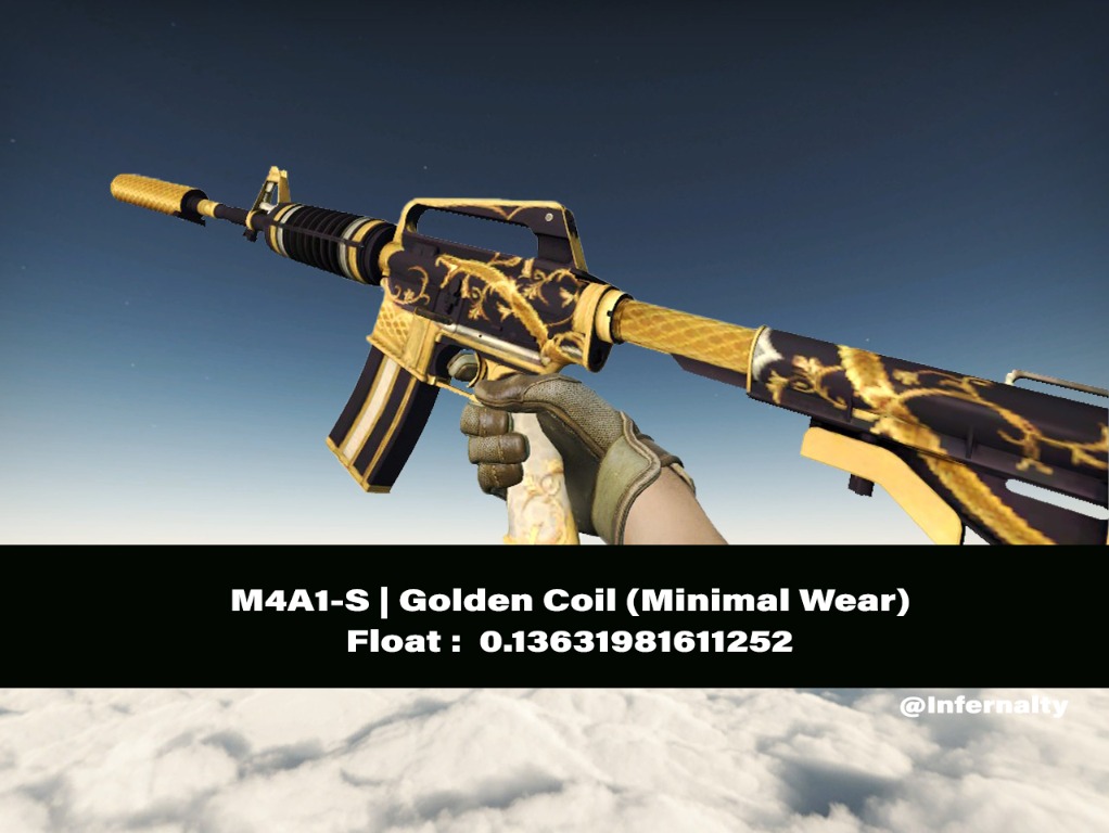 (0.23FV) M4A1-S Golden Coil FT CSGO SKINS KNIVES, Video Gaming, Gaming ...