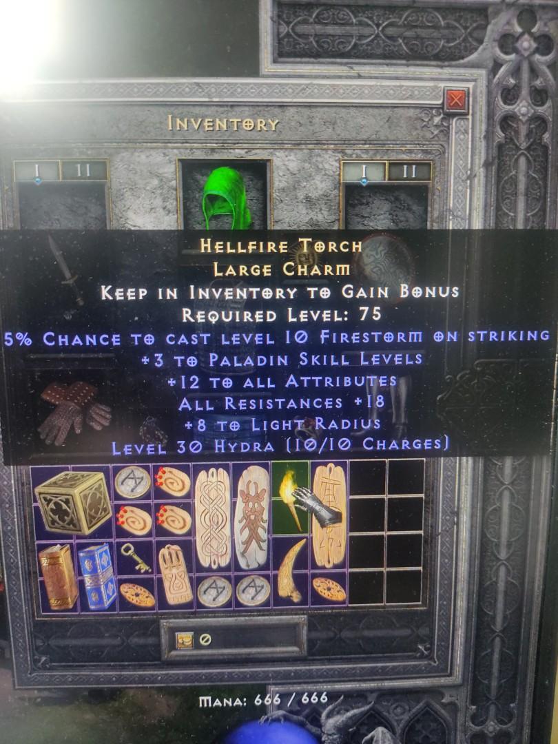 12/18 Paladin hellfire torch. Ptorch., Video Gaming, Gaming Accessories ...