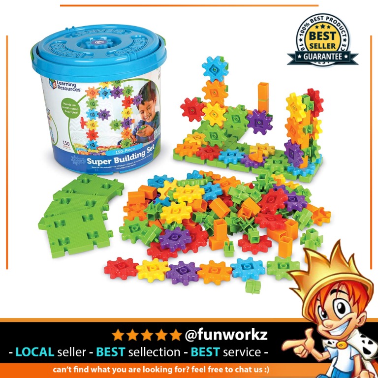 (150pcs) Learning Resources Gears! Gears! Gears! Super Building Set ...