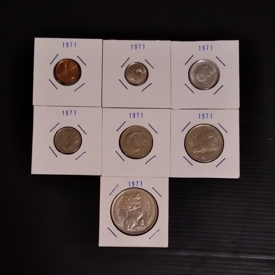 1971 singapore 7 pcs coin set, Hobbies & Toys, Memorabilia ...