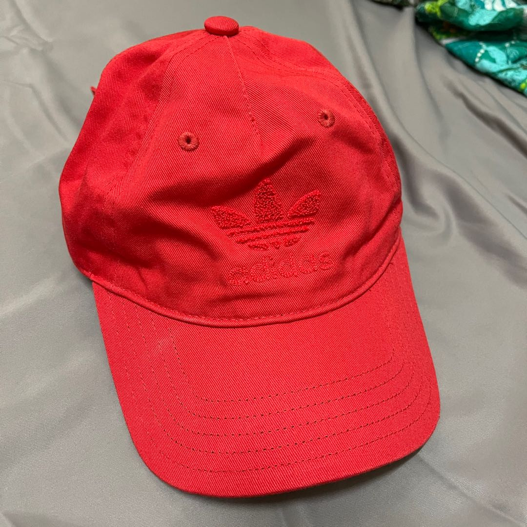 Adidas Red Cap (Authentic), Men's Fashion, Watches & Accessories, Caps ...