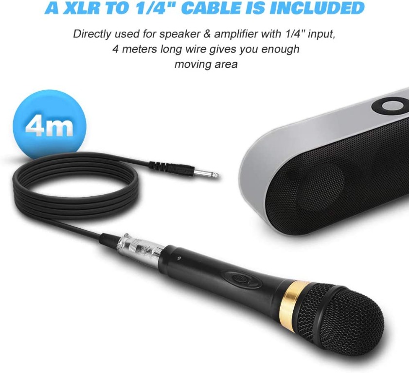 Ankuka Handheld Dynamic Wireless Microphone, 25 Channel Professional ...