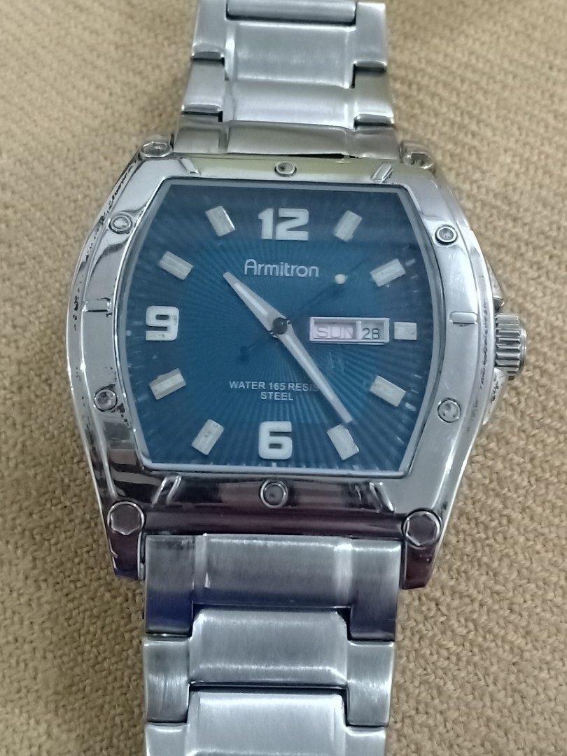 Armitron large square watch, Men's Fashion, Watches & Accessories ...