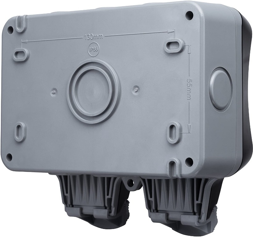 BG WP22 13 A 2-Gang Storm Weatherproof Outdoor Switched Socket Double ...