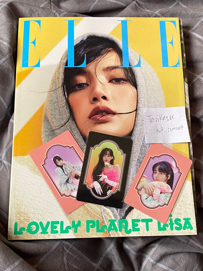 blackpink lisa seasons greetings elle magazine with poster, Hobbies ...