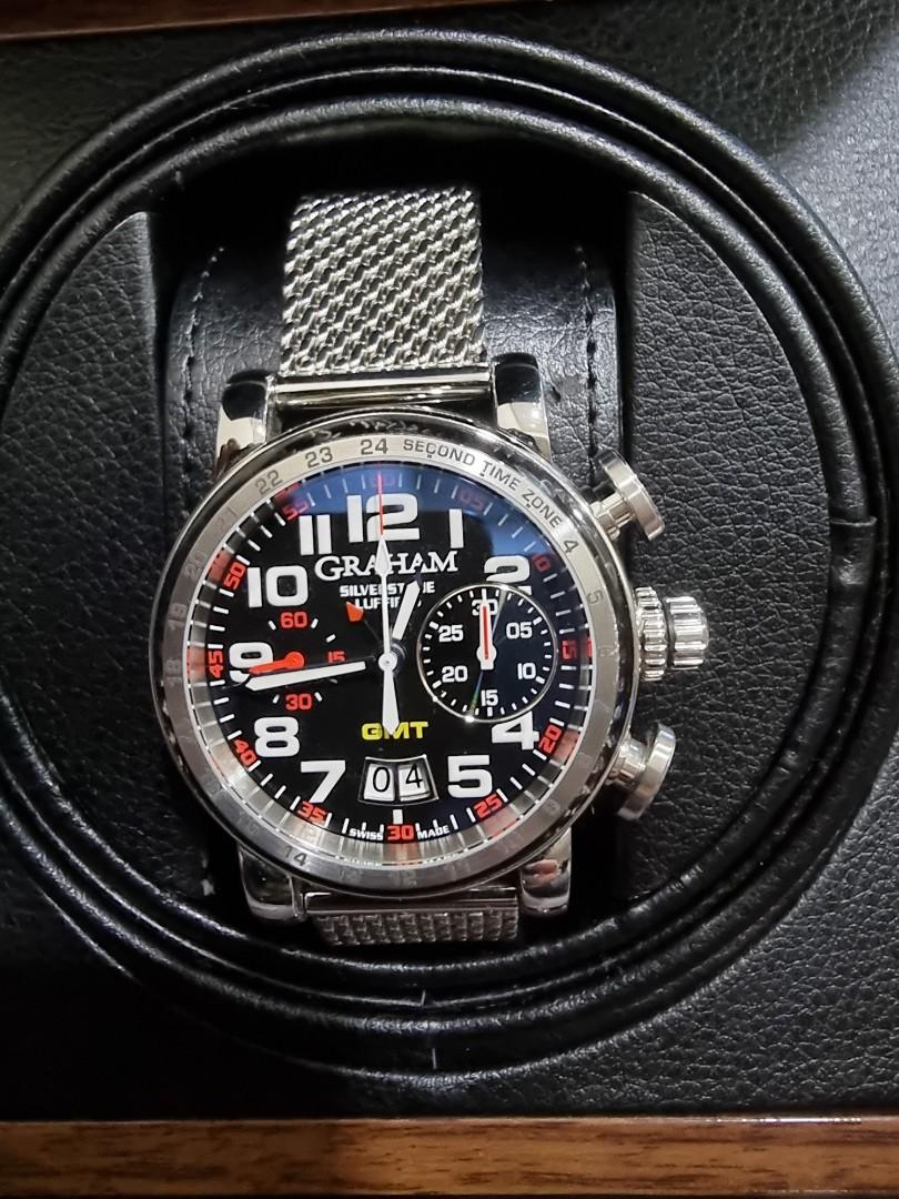 BNIB Graham Big Date GMT Flyback Chronograph, Luxury, Watches on Carousell