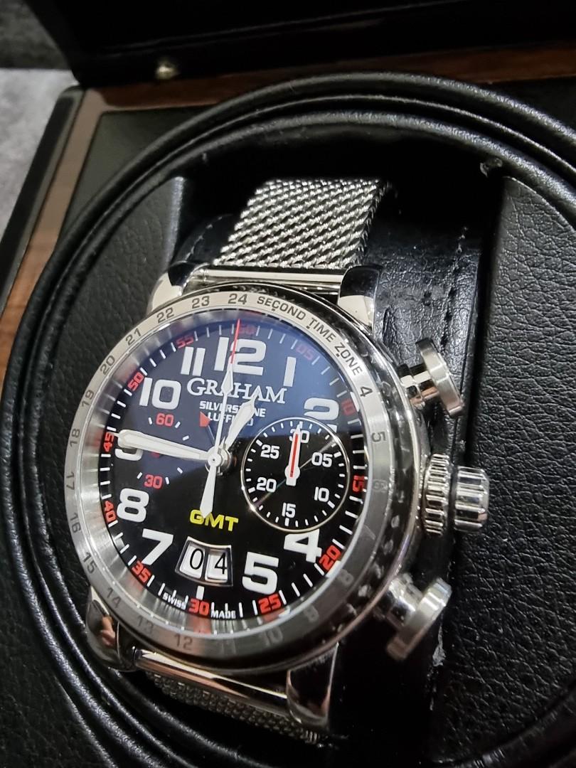BNIB Graham Big Date GMT Flyback Chronograph, Luxury, Watches on Carousell