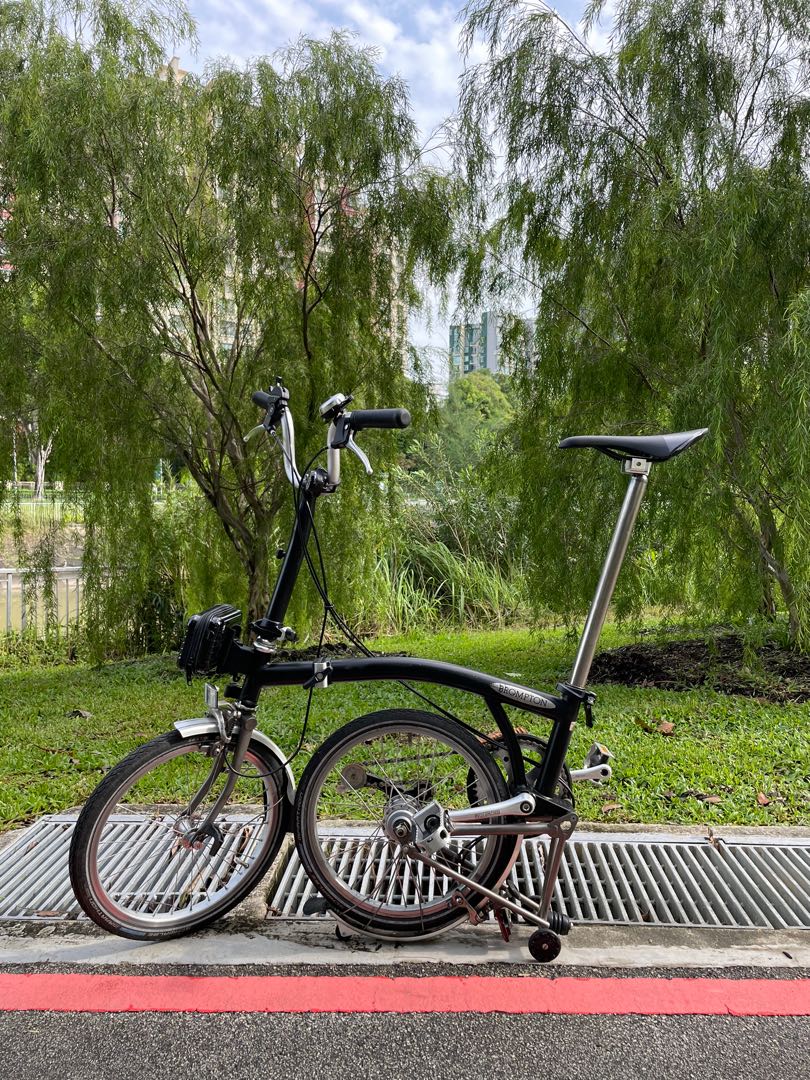 Brompton M3L-X Matt Black Superlight Titanium Foldable folding bike ...