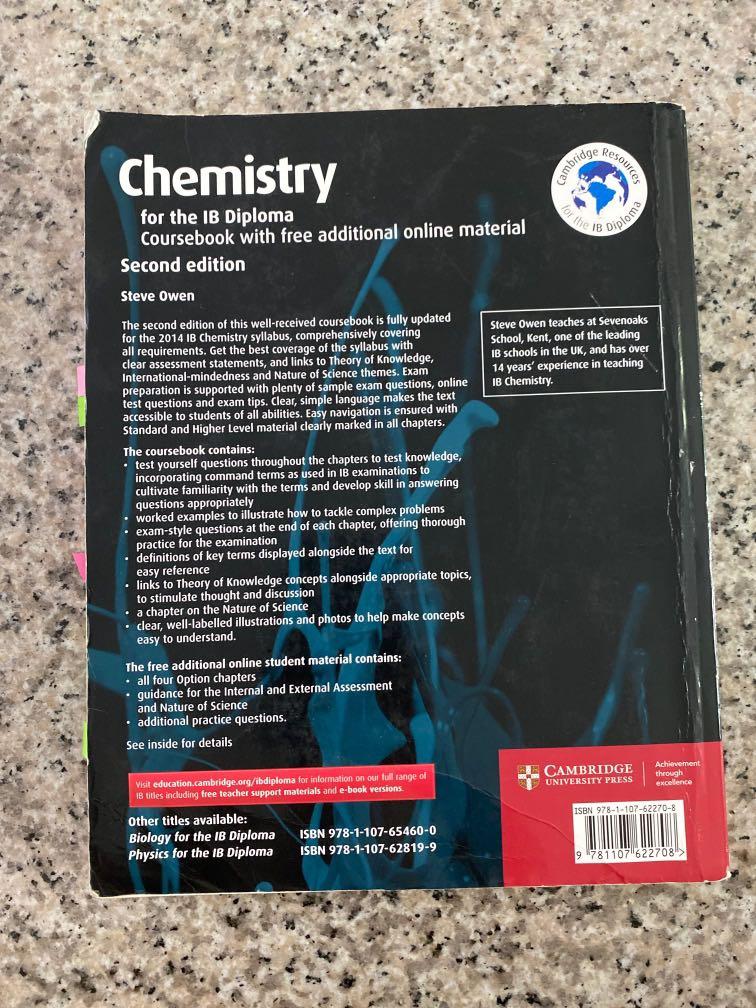 cambridge IBDP chemistry HL/SL textbook, Hobbies & Toys, Books ... cambridge IBDP chemistry HL/SL textbook, Hobbies & Toys, Books ...