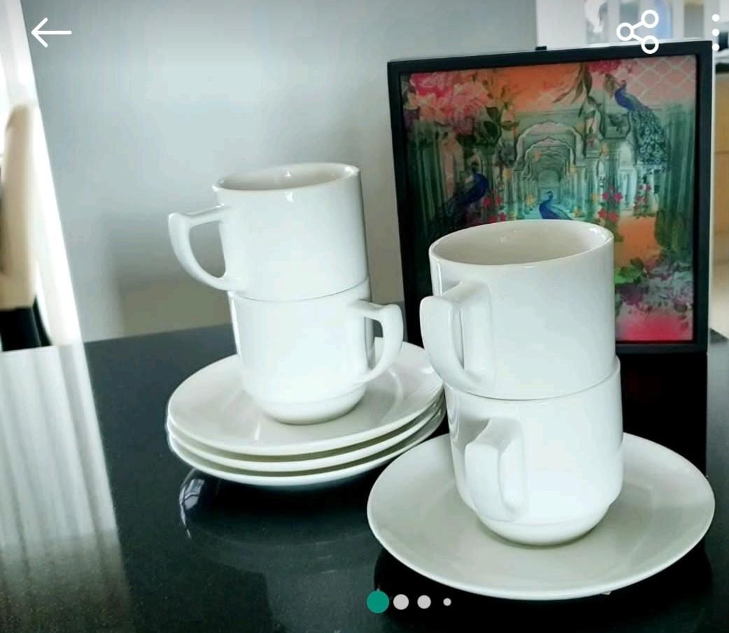 Cerabon essentials- cups, saucers, teapot, Furniture & Home Living ...
