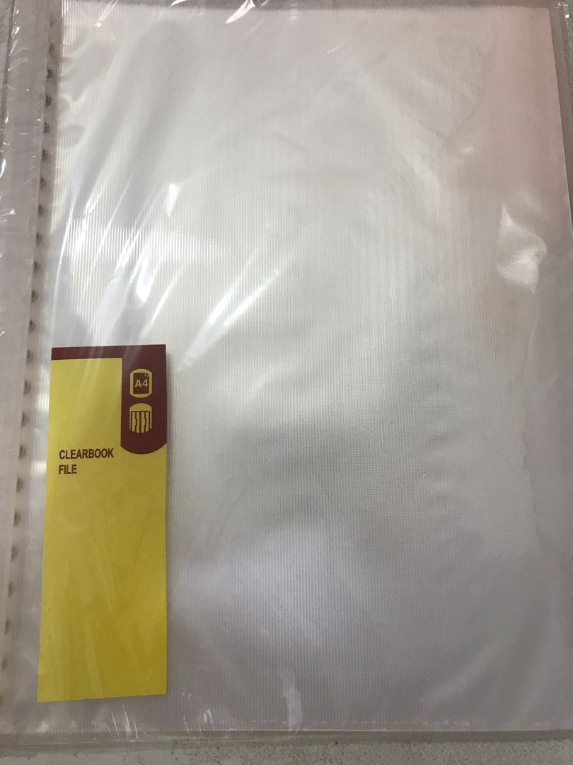 Clear Book A4 - 20 Sheets, Hobbies & Toys, Stationary & Craft ...