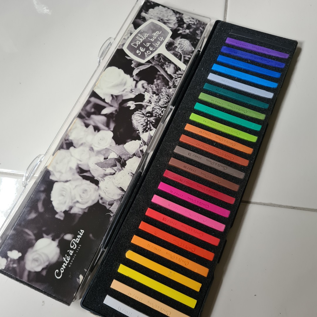 Conte Crayons 24 colours, Hobbies & Toys, Stationery & Craft, Craft ...