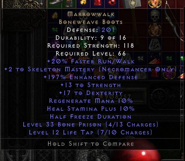 D2R Marrow Boots / necro Summon boots, Video Gaming, Gaming Accessories ...