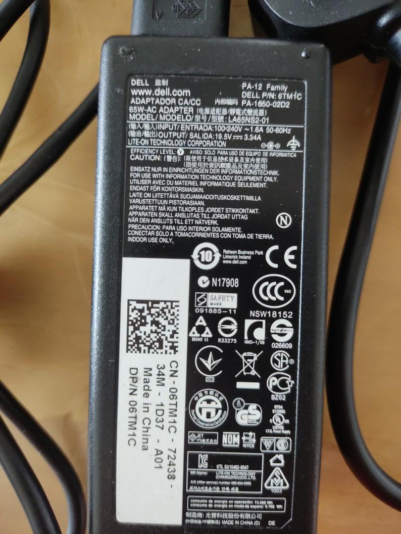 Dell original laptop charger PA12, Computers & Tech, Laptops ...